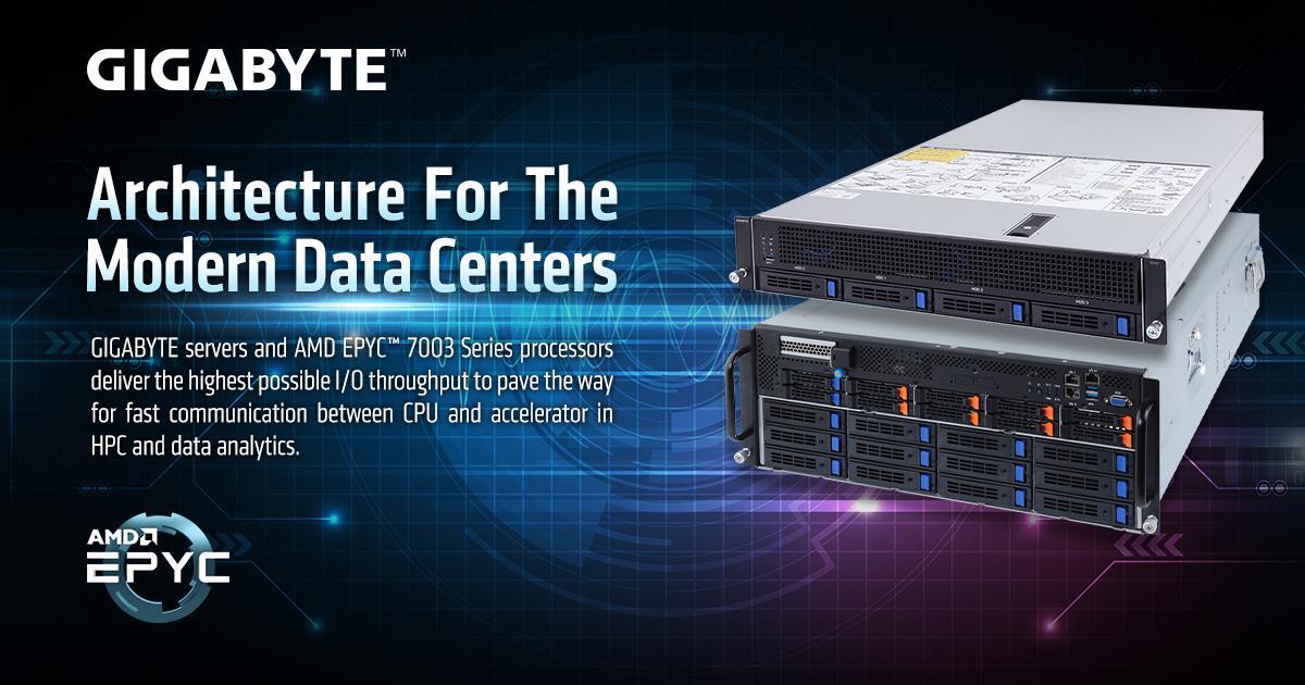 GIGABYTE Launches 1st Wave of Servers for AMD EPYC™ 7003 Series Processors