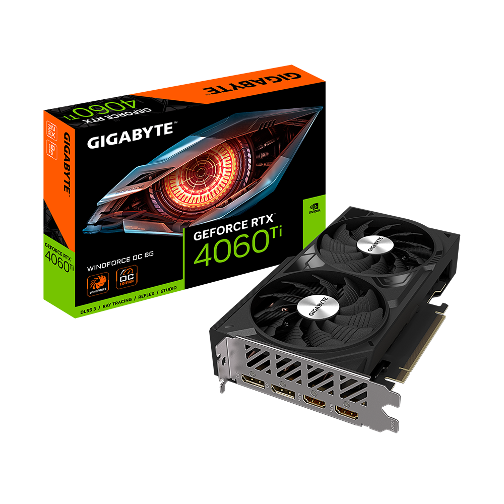 GeForce RTX 4060 Ti WINDFORCE OC 8G Gallery Graphics Card GIGABYTE